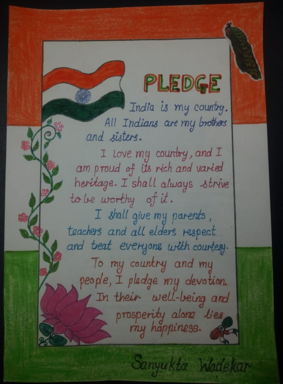 MAKING OF NATIONAL SYMBOLS -PRIMARY SECTION. – St. Joseph High School